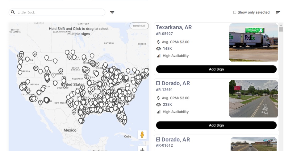 Little Rock Billboards, Self-serve, On Any Budget | Blip | Blip Billboards