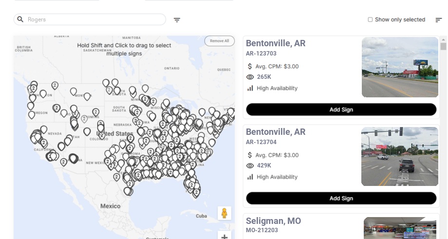 Rogers Billboards, Self-serve, On Any Budget | Blip | Blip Billboards