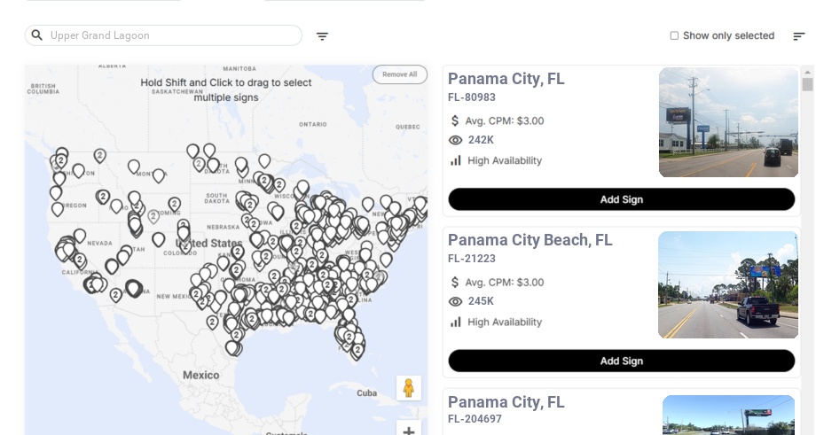 Upper Grand Lagoon Billboards, Self-serve, On Any Budget | Blip | Blip ...
