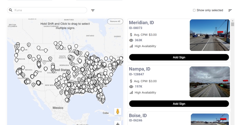 Kuna Billboards, Self-serve, On Any Budget | Blip | Blip Billboards