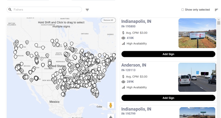 Fishers Billboards, Self-serve, On Any Budget | Blip | Blip Billboards