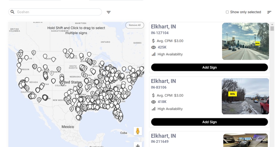 Goshen Billboards, Self-serve, On Any Budget | Blip | Blip Billboards