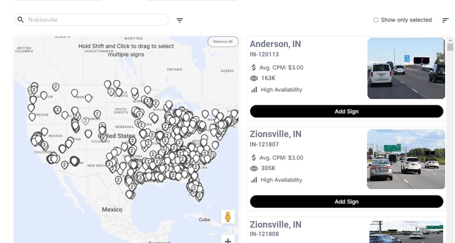 Noblesville Billboards, Self-serve, On Any Budget | Blip | Blip Billboards