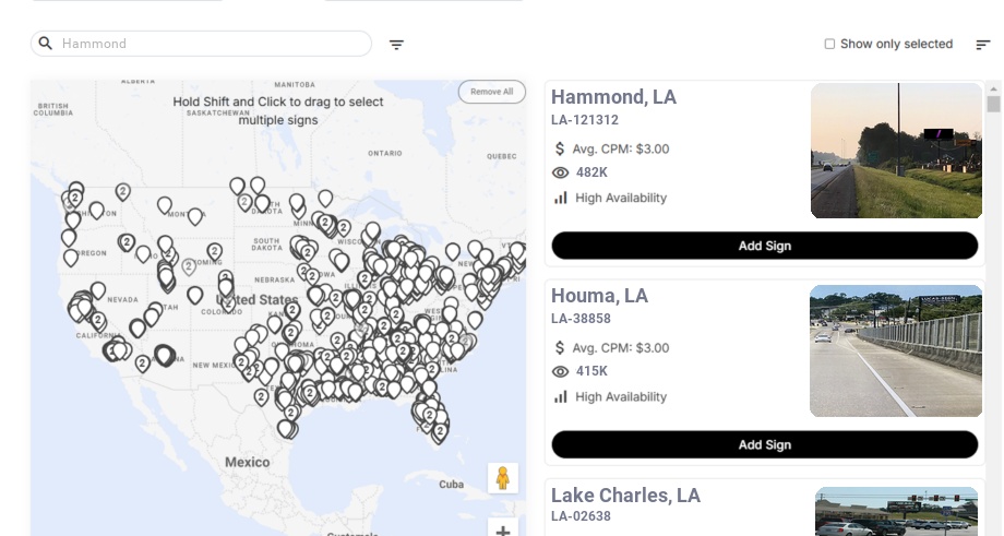 Hammond Billboards, Self-serve, On Any Budget | Blip | Blip Billboards