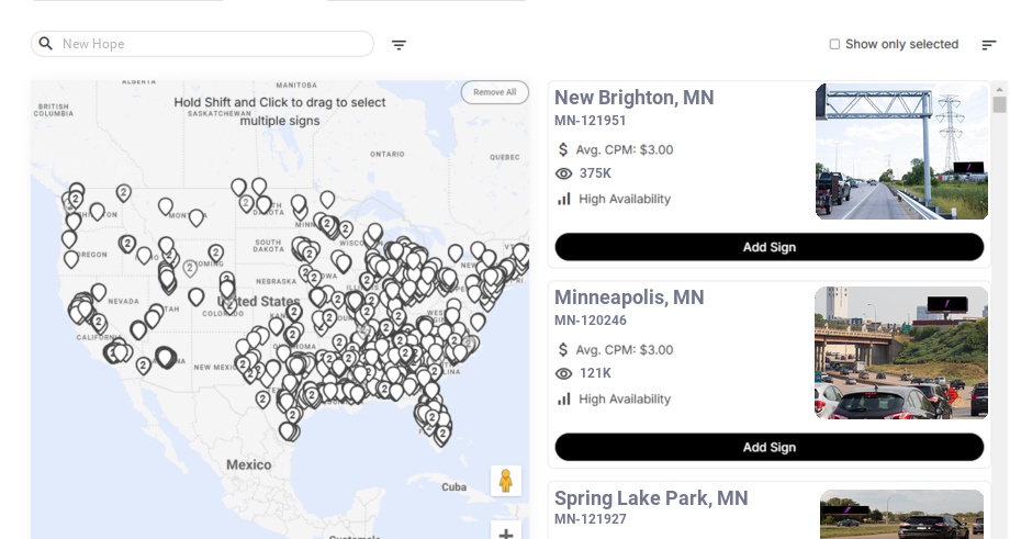 New Hope Billboards, Self-serve, On Any Budget | Blip | Blip Billboards